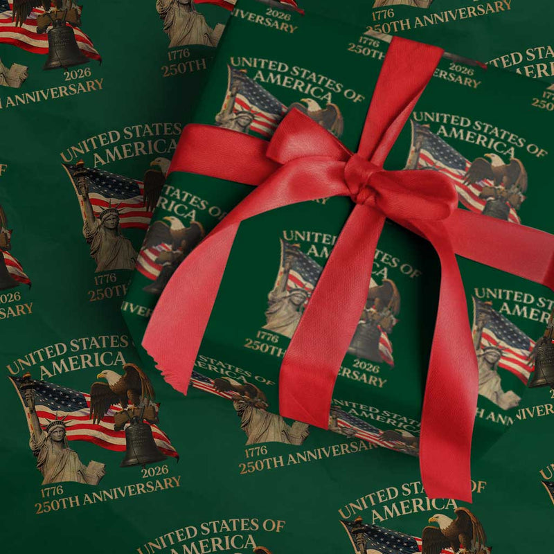 America's 250th Anniversary Wrapping Paper Roll United States Of ...