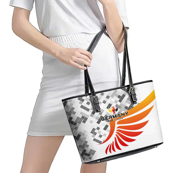 Germany Football 2024 Leather Tote Bag Trophy Wing Style - Wonder Print ...