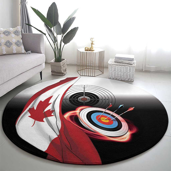 Canadian Flag Round Carpet Canada Archery Target - Maple Leaf - Wonder ...