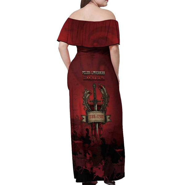Polish Lithuanian Commonwealth Off Shoulder Maxi Dress Winged Hussar ...