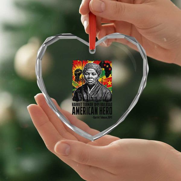 Harriet Tubman Black History Month Heart Crystal Glass Ornament ...