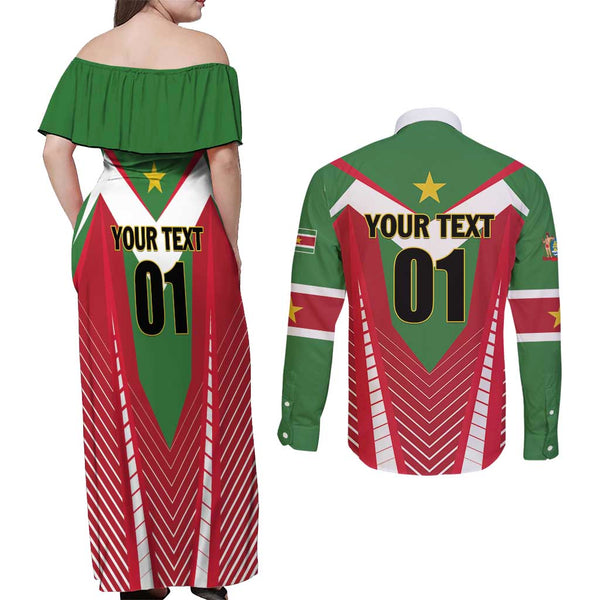 Custom Suriname Football Couples Matching Off Shoulder Maxi Dress and ...