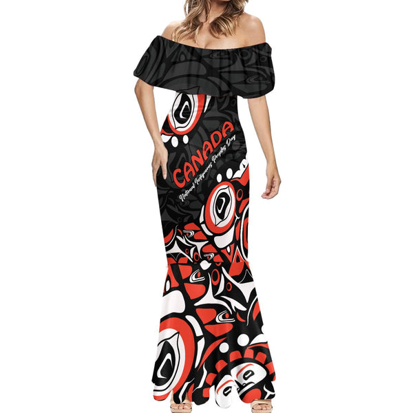 Canada National Indigenous Peoples Day 2024 Mermaid Dress Haida Pattern ...