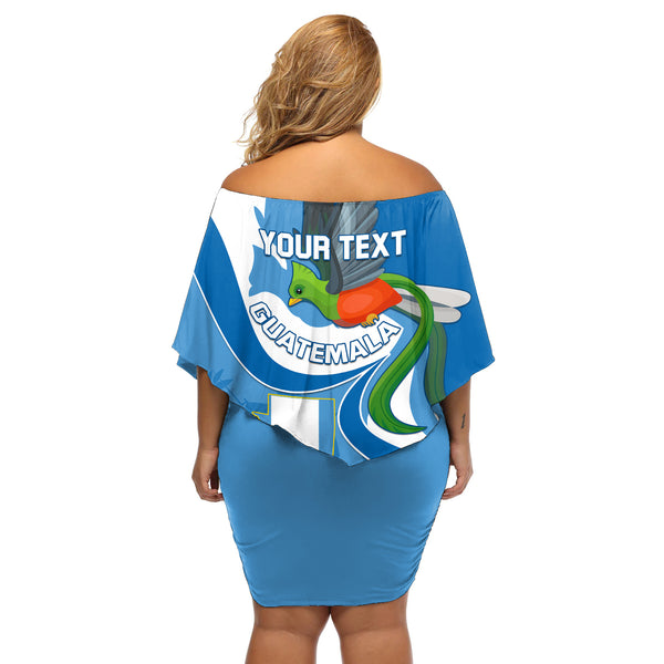Personalised Guatemala Off Shoulder Short Dress Guatemalan Quetzal With ...