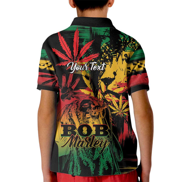 Personalized Reggae King Marley One Love Kid Polo Shirt Rastafarian ...