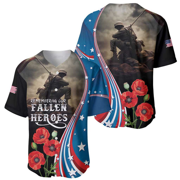 US Memorial Day 2025 Baseball Jersey Remembering Our Fallen Heroes ...