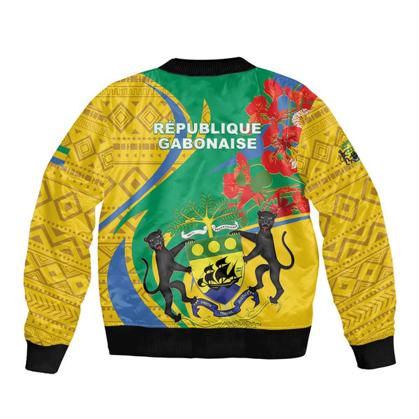 Gabon Independence Day Bomber Jacket Gabonaise Flamboyant African ...