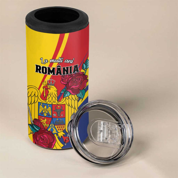 Personalized Romania Independence Day 4 in 1 Can Cooler Tumbler Golden ...