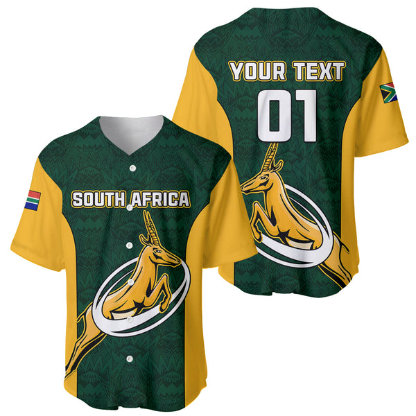 Custom South Africa Rugby Baseball Jersey Springboks Go Champions ...