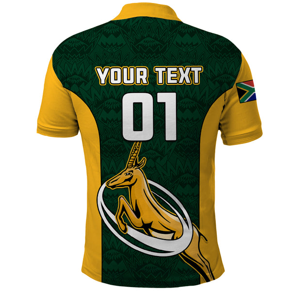 Custom South Africa Rugby Polo Shirt Springboks Go Champions Protea ...