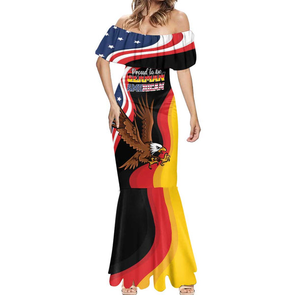 Personalized Proud to be German-American Mermaid Dress Eagle Heritage ...