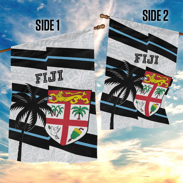 Fiji 2024 Rugby Garden Flag Fijian Tapa Pattern - Wonder Print Shop