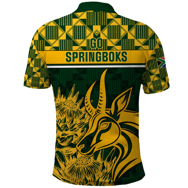 South Africa Rugby Polo Shirt Go Springboks African Pattern - Wonder ...