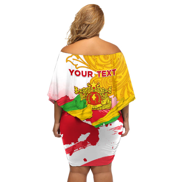 Myanmar Independence Day Off Shoulder Short Dress Brahmadesh Kanote ...