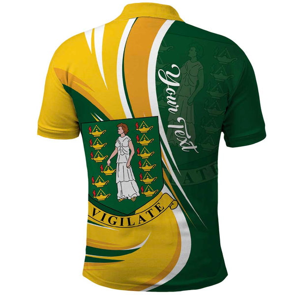 Personalised British Virgin Islands Polo Shirt Vigilate Flag Color ...
