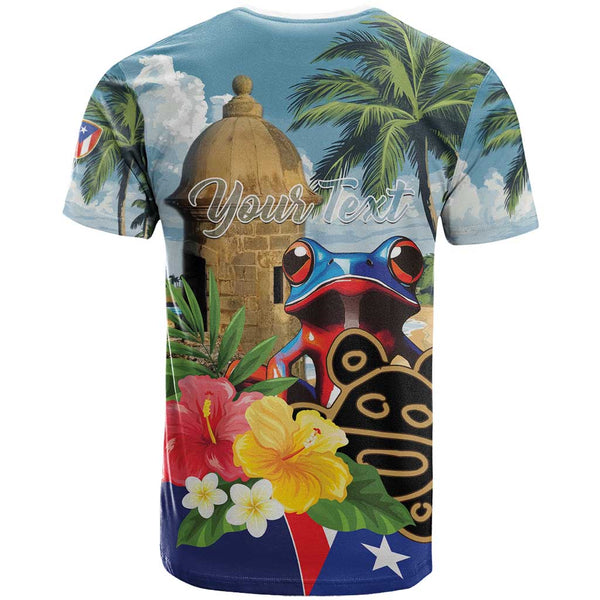 Personalized Boricua El Morro T Shirt Puerto Rico Sun Coqui - Wonder ...
