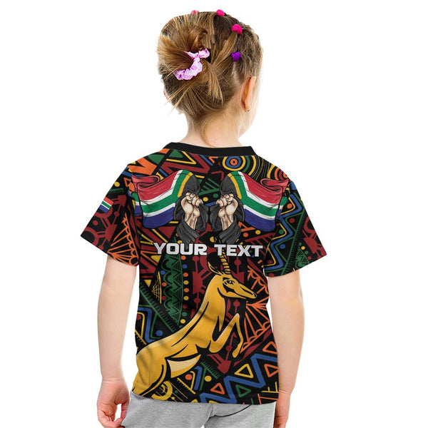 South African Heritage Day Kid T Shirt Springbok African Pattern ...