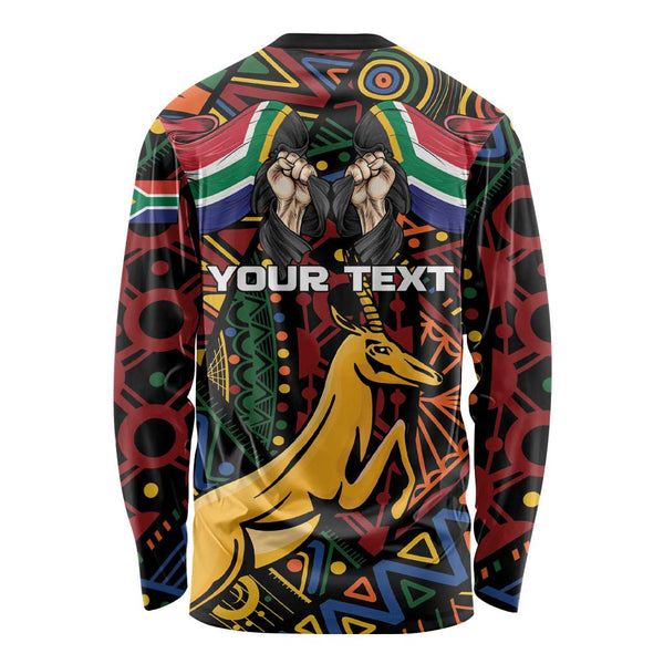 South African Heritage Day Long Sleeve Shirt Springbok African Pattern ...