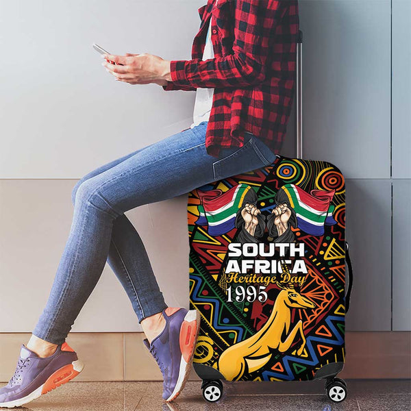 South African Heritage Day Luggage Cover Springbok African Pattern ...