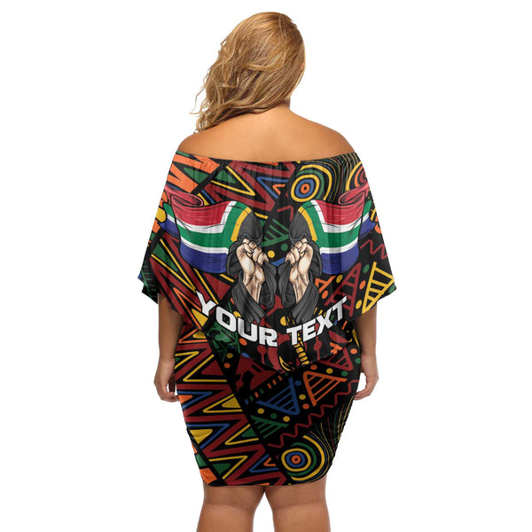 South African Heritage Day Off Shoulder Short Dress Springbok African ...