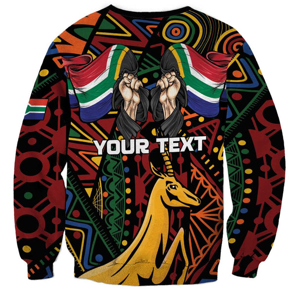 South African Heritage Day Sweatshirt Springbok African Pattern ...