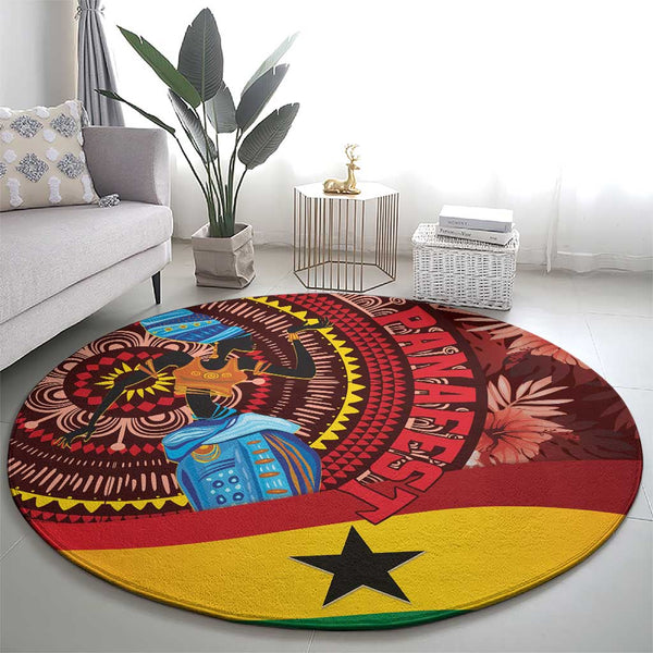 Panafest Round Carpet Ghana Tropical African Pattern LT01 - Wonder ...