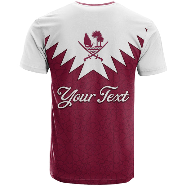 Personalised Qatar National Day T Shirt Dawlat Qatar Map Islamic ...