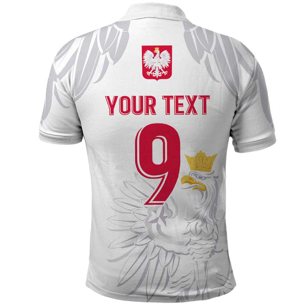 Custom Polish Football Jersey Polo Shirt Polska Eagle Athletic Soccer ...