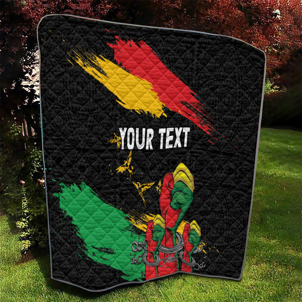 Personalized Juneteenth Freedom Day Quilt Raised Fist Black Power and ...
