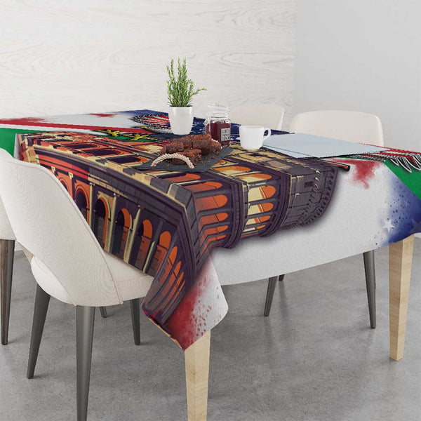 Italian American Heritage Month Tablecloth USA Eagle and The Colosseum ...