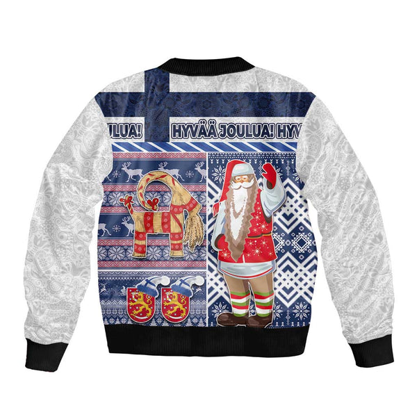 Yule Goat Joulupukki Finnish Christmas Bomber Jacket Scandinavian ...