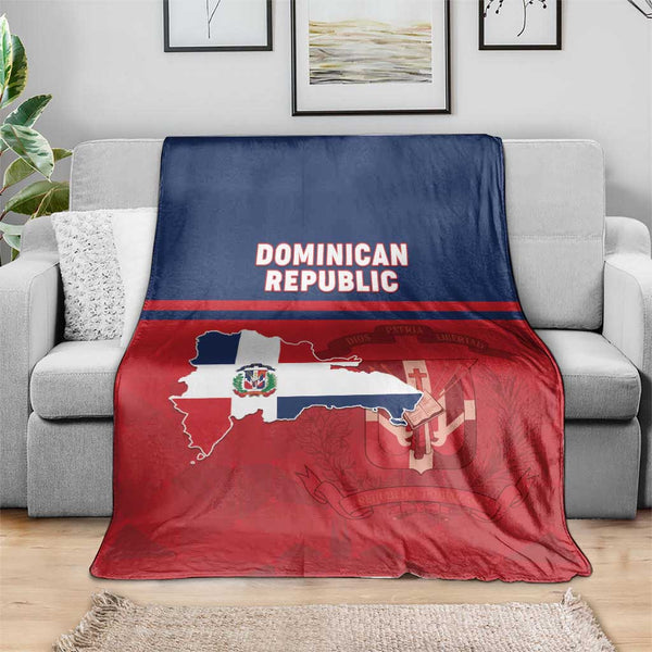 Dominican Republic Blanket Dominicana Flag Map - Wonder Print Shop
