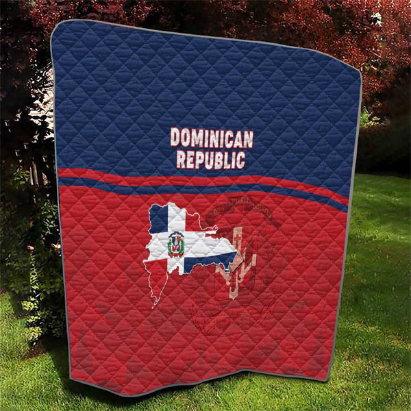 Dominican Republic Quilt Dominicana Flag Map - Wonder Print Shop