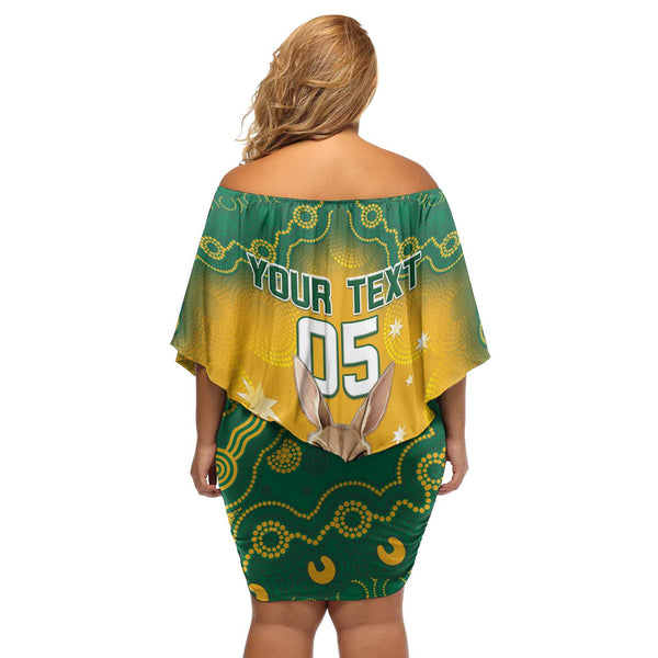 Custom Australia Rugby 2024 Off Shoulder Short Dress Go Wallabies ...