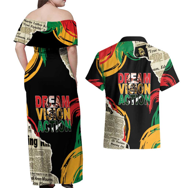 Remembering The Legacy Of MLK Couples Matching Off Shoulder Maxi Dress ...