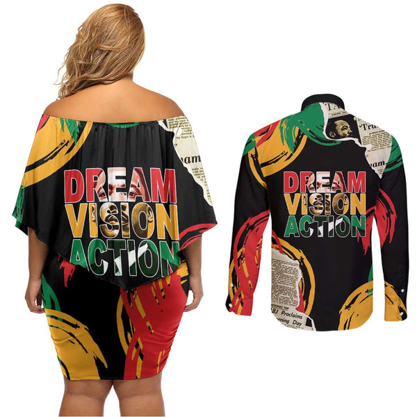 Remembering The Legacy Of MLK Couples Matching Off Shoulder Short Dress ...