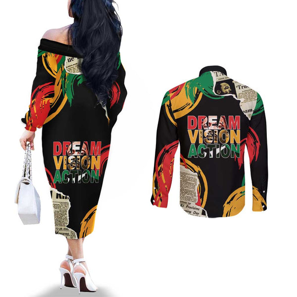 Remembering The Legacy Of MLK Couples Matching Off The Shoulder Long S ...