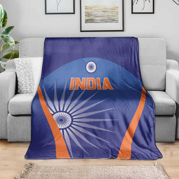 India Cricket Blanket Go Champions Men In Blue LT05 - Wonder Print Shop