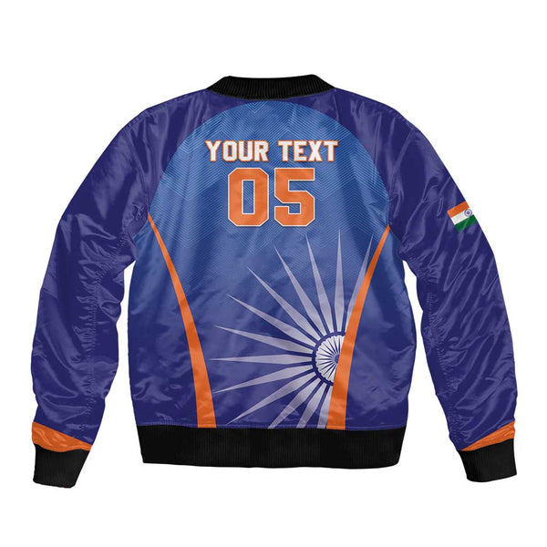 Custom India Cricket Bomber Jacket Go Champions Men In Blue LT05 ...