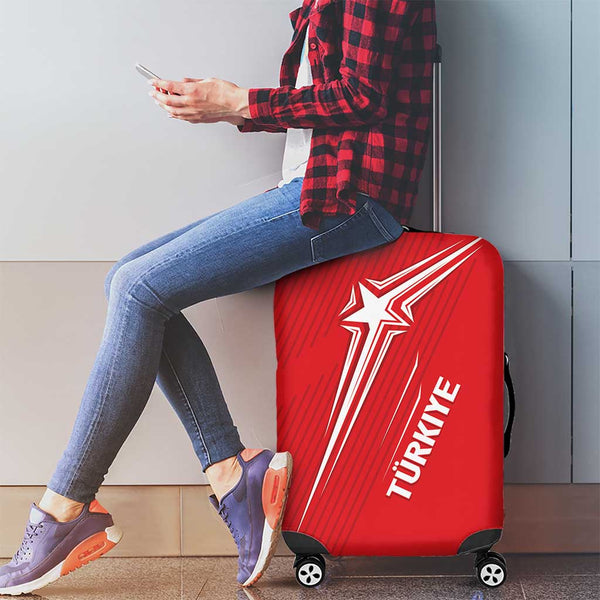 Turkiye Football 2024 Custom Luggage Cover Crescent-Stars Basic Style ...