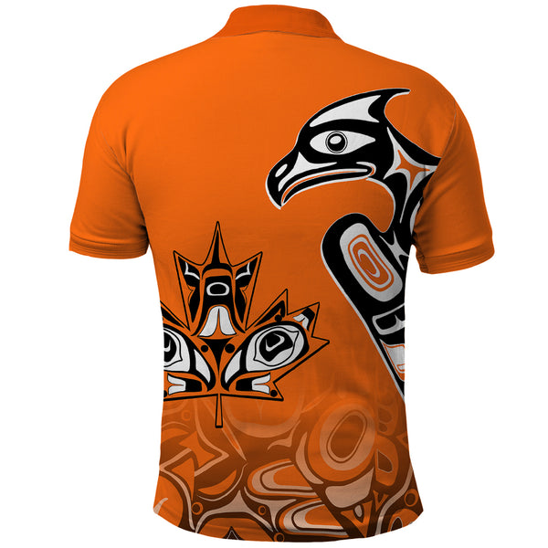 Canada Indigenous Polo Shirt Aboriginal Bird Art - Every Child Matters ...