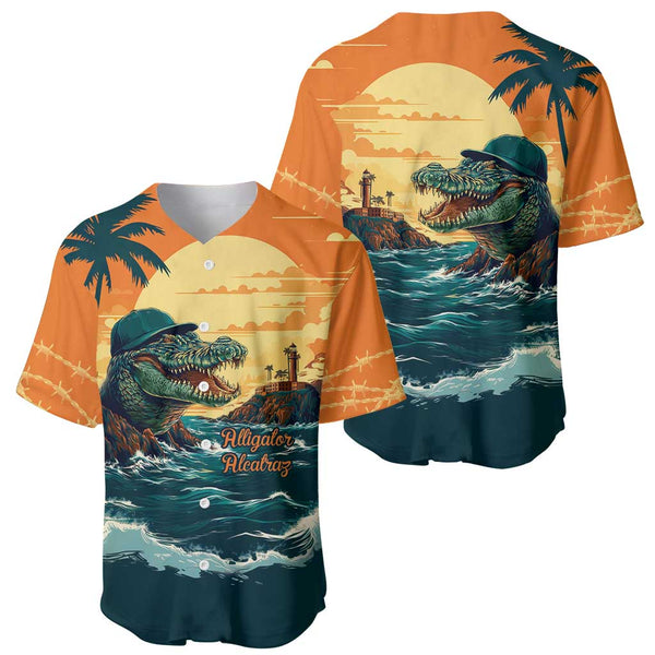 Everglades Alligator Alcatraz Vintage Baseball Jersey - Wonder Print Shop
