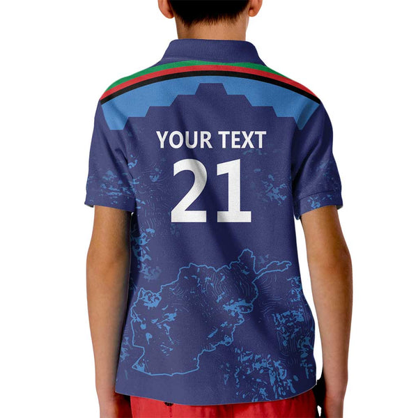 Afghan Atalans Cricket Custom Kid Polo Shirt Afghanistan Map with ...