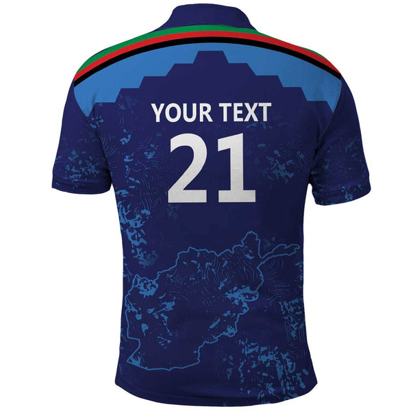 Afghan Atalans Cricket Custom Polo Shirt Afghanistan Map with Sporty ...
