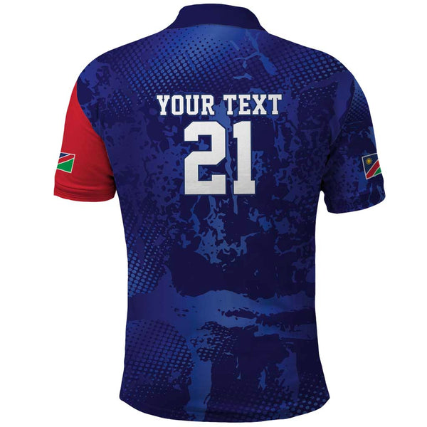 Namibia Cricket Custom Polo Shirt Coat of arms Namibian Pattern ...