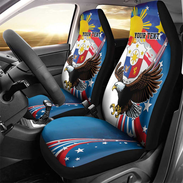Personalized Filipino-American Car Seat Cover The Eight-Rayed Sun with ...