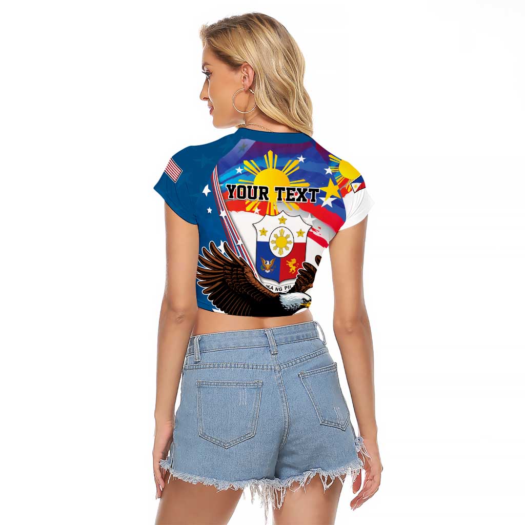 Personalized Filipino-American Raglan Cropped T Shirt The Eight-Rayed ...