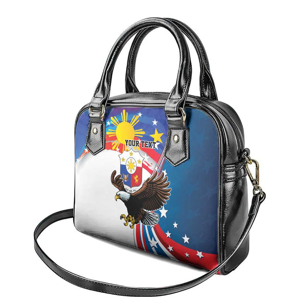 Personalized Filipino-American Shoulder Handbag The Eight-Rayed Sun wi ...