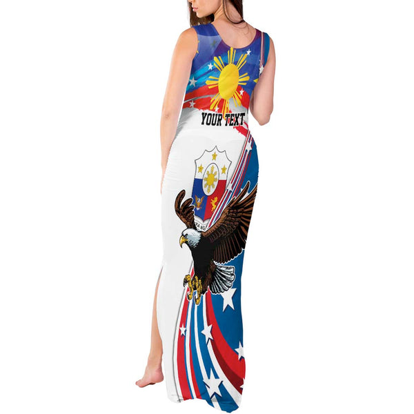 Personalized Filipino-American Tank Maxi Dress The Eight-Rayed Sun with ...