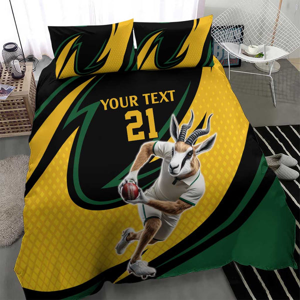 South African Springbok Cricket Custom Bedding Set Unique Pattern ...